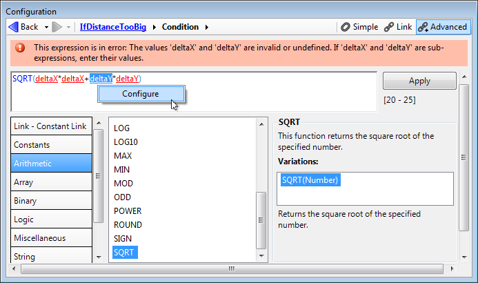 Building complex expressions