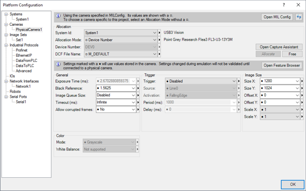 Platform settings for your camera